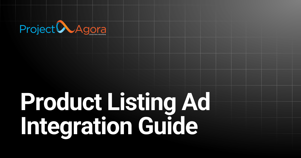 Product Listing Ad Integration Guide | Project Agora V2